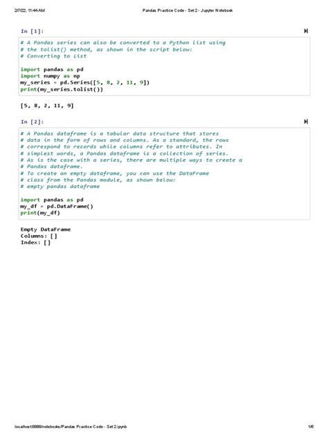 pandas practice code set 2 ml ds internship phase 2 1644270155 pdf integer computer science