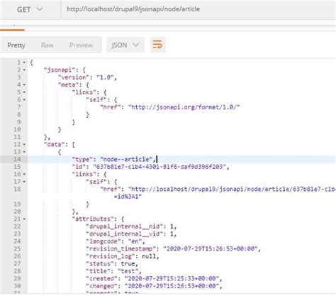 how to configure json api module and create web services using json api specifications in drupal