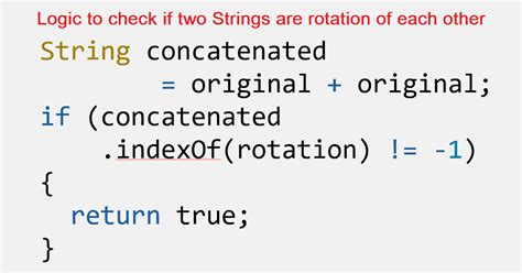 How To Check If Strings Are Rotations Of Each Other In Java String