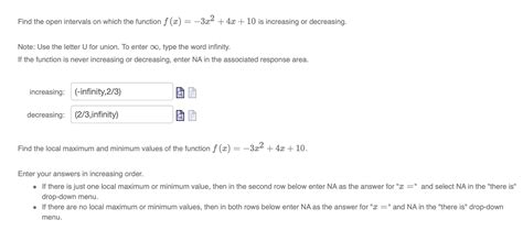 solved find the open intervals on which the function f x