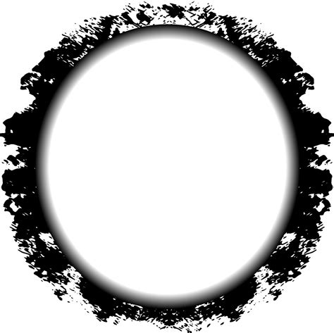 Un Negro Y Blanco Circulo Con Un Negro Pintar Salpicar Un Vistoso Marco Con Un Blanco Borde