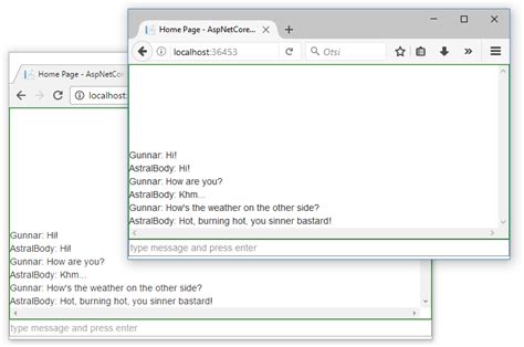 asp core building chat room using websocket