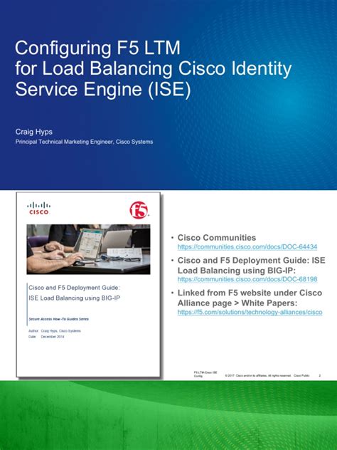 configuring f5 ltm for cisco ise load balancing pdf port computer networking radius