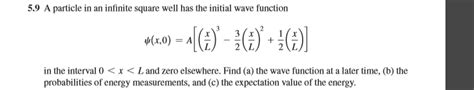 solved a particle in an infinite square well has the initial