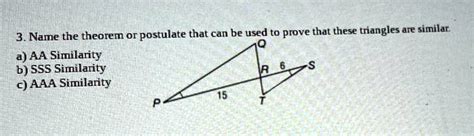 solved 3 name the theorem or postulate that can be used t0 prove` that these triangles are