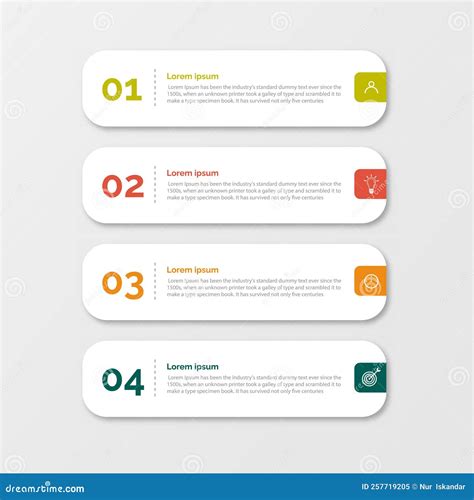 Infographic Template With 4 Steps Stock Vector Illustration Of