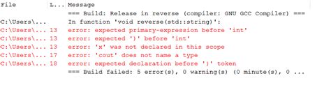 C 11 Reversing A String Using Only Iostream Fstream String And