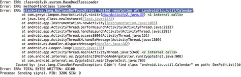 Android Studio Stack Java Lang NoClassDefFoundError Failed Resolution