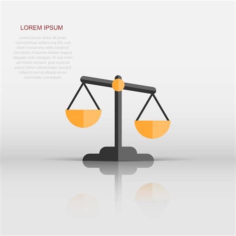 Premium Vector Scale Comparison Icon In Flat Style Balance Weight