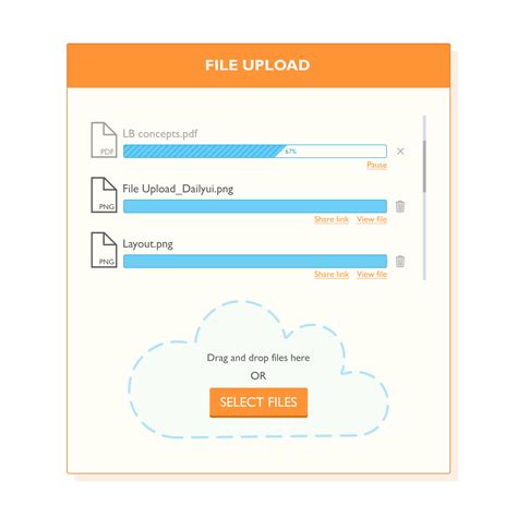 File Upload UI Design Behance