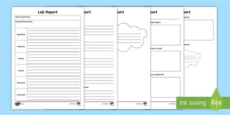 Science Lab Report Differentiated Writing Template Twinkl