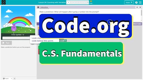 Code Org Lesson 24 1 Counting With Variables Answer Tutorial