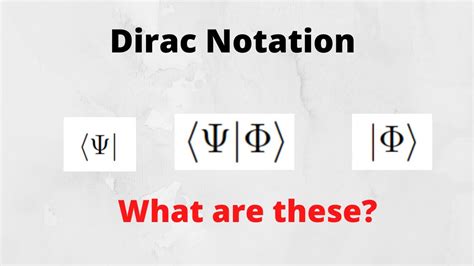 Introducing The Dirac Notation Bras Kets Bra Kets YouTube