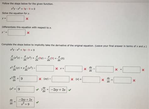 solved follow the steps below for the given function xy