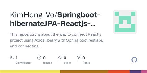 github kimhong vo springboot hibernatejpa reactjs connect this