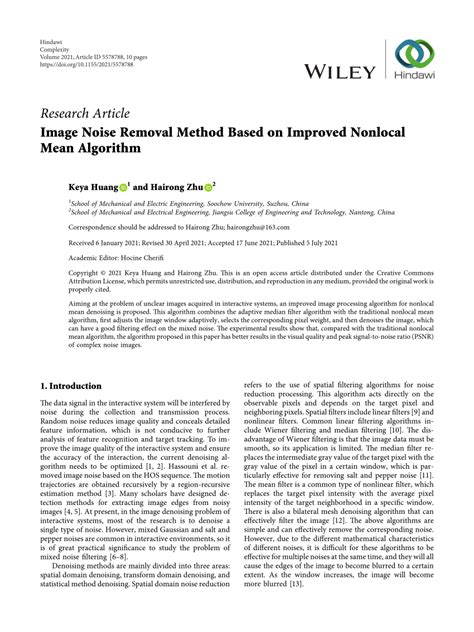 pdf image noise removal method based on improved nonlocal mean algorithm