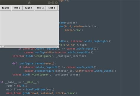 Python XY Scrolling Of A Tkinter Frame Deosn T Load Widgets