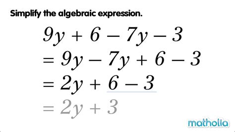 simplifying algebraic expressions 2 youtube