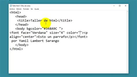 Taller de HTML básico HyperText Markup Language YouTube