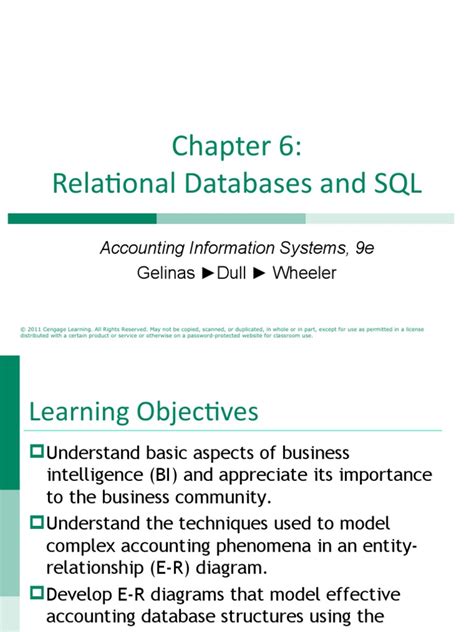 relational databases and sql accounting information systems 9e pdf relational database