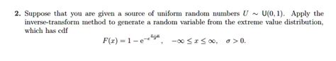 generate random variable using inverse transform meth