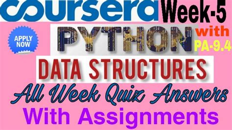 Coursera Python Data Structures Complete Course Solved Week 5 Quiz