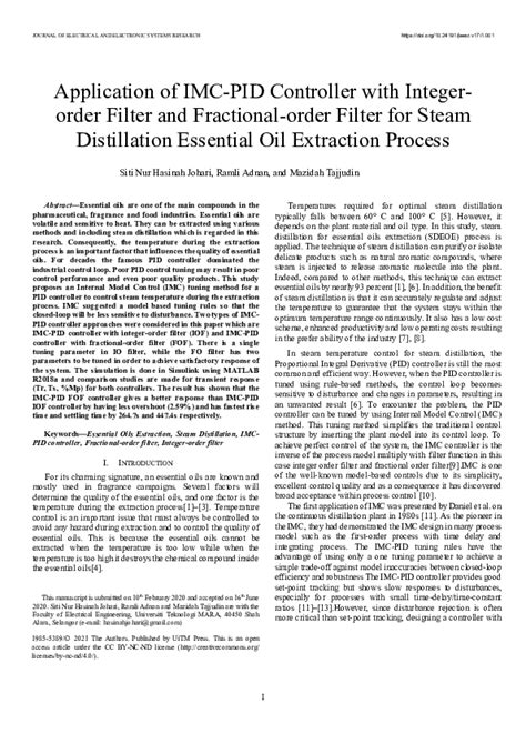 pdf application of imc pid controller with integer order filter and fractional order filter