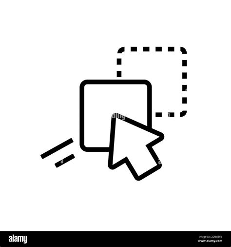 Drag And Drop Icon Cursor Pointer Computer Mouse Drag Line Icon