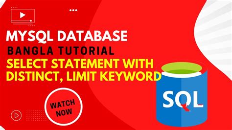 mysql database bangla tutorial 06 select statement with distinct and limit keyword in mysql