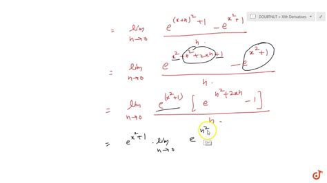 Differentiate Each Of The Following From First Principle E X 2 1