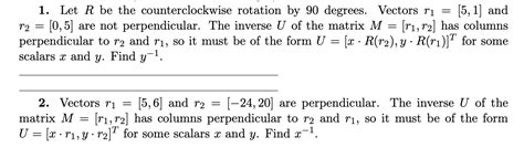 solved 1 let r be the counterclockwise rotation by 90