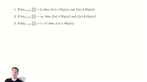 asymptotic notation 5 limit theorem youtube