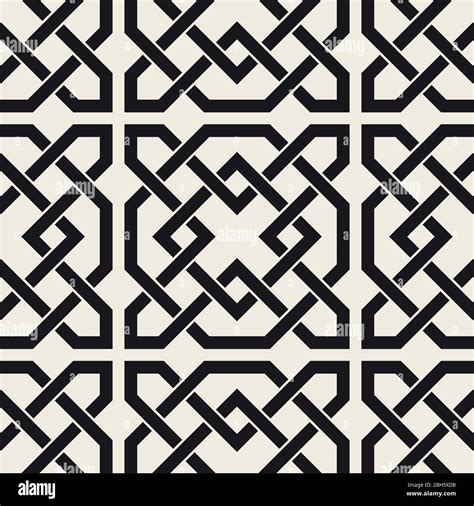 Vector Seamless Pattern Abstract Geometric Lattice Stylish Ethnic