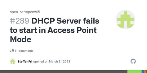 DHCP Server Fails To Start In Access Point Mode Issue 289 Open Sdr