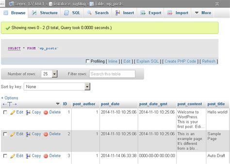 backup and restore mysql databases