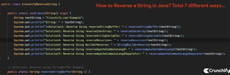 How To Reverse A String In Java Total 7 Different Ways Crunchify