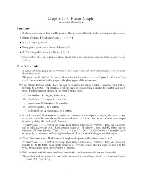 planar graphs and euler s formula key concepts and applications of planarity vertex degrees