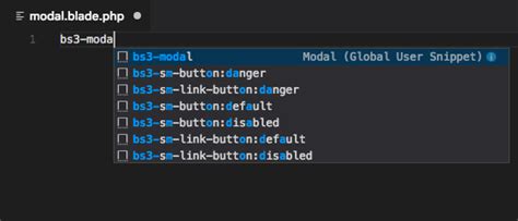 how to use bootstrap shortcuts in vscode in blade files it qna