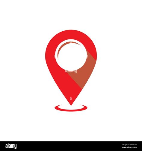 GPS Icon Vector Logo Design Map Pointer Icon Pin Location Symbol