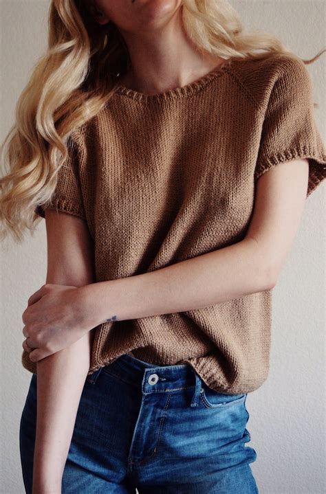 KNITTING PATTERN Knit Tee Pattern Easy Knit Shirt T Shirt Etsy