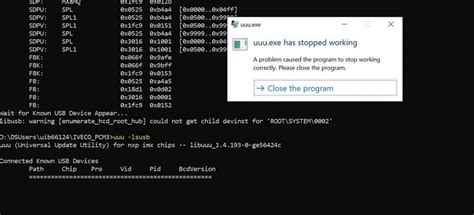 I MX UUU Crashing On Windows PC Issue 320 Nxp Imx Mfgtools GitHub