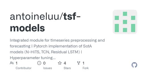 GitHub Antoineluu Tsf Models Integrated Module For Timeseries