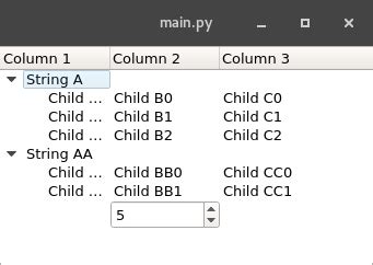 Python In PyQt5 How To Add A QSpinBox Inside A QTreeWidget Cell