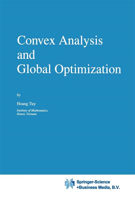 convex analysis and global optimization nonconvex optimization and its