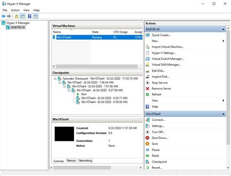 Hyper V The Basics Of The Hyper V Manager Puget Systems
