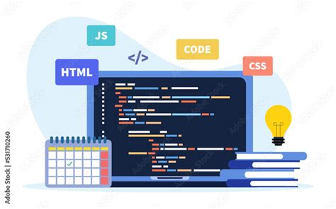 vektorová grafika „web development and coding programming languages css html js program