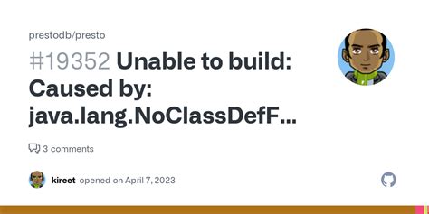 unable to build caused by java lang noclassdeffounderror could not initialize class org