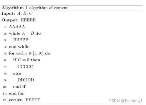 5 latex 算法伪代码基本格式排版 latex algorithm位置 csdn博客