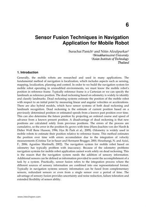 pdf sensor fusion techniques in navigation application for mobile robot dokumen tips