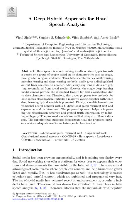 pdf a deep hybrid approach for hate speech analysis